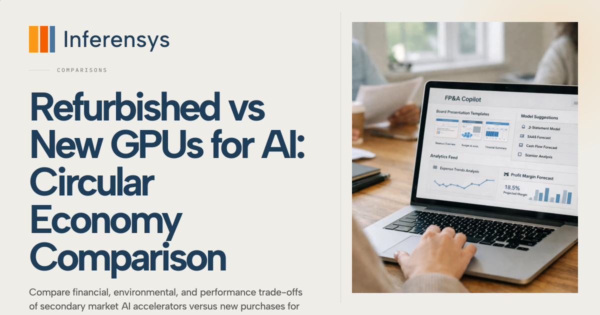 Refurbished vs New GPUs for AI: Circular Economy Comparison | Inference ...