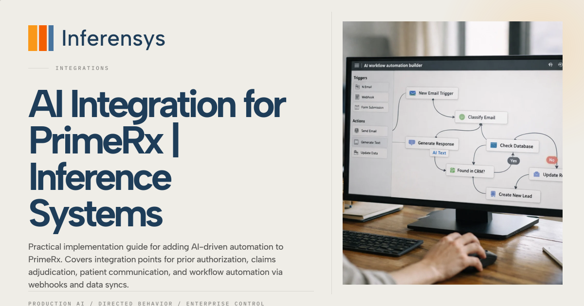 AI Integration for PrimeRx | Inference Systems